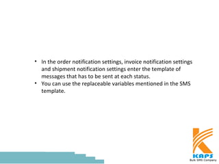 Bulk sms gateway integration in magento | PPT