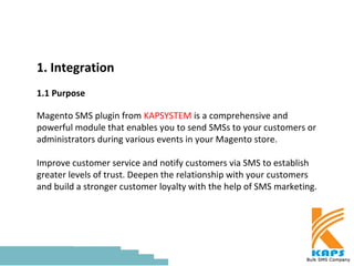 Bulk sms gateway integration in magento | PPT