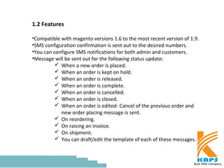Bulk sms gateway integration in magento | PPT