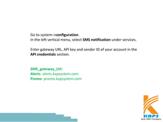 Bulk sms gateway integration in magento | PPT