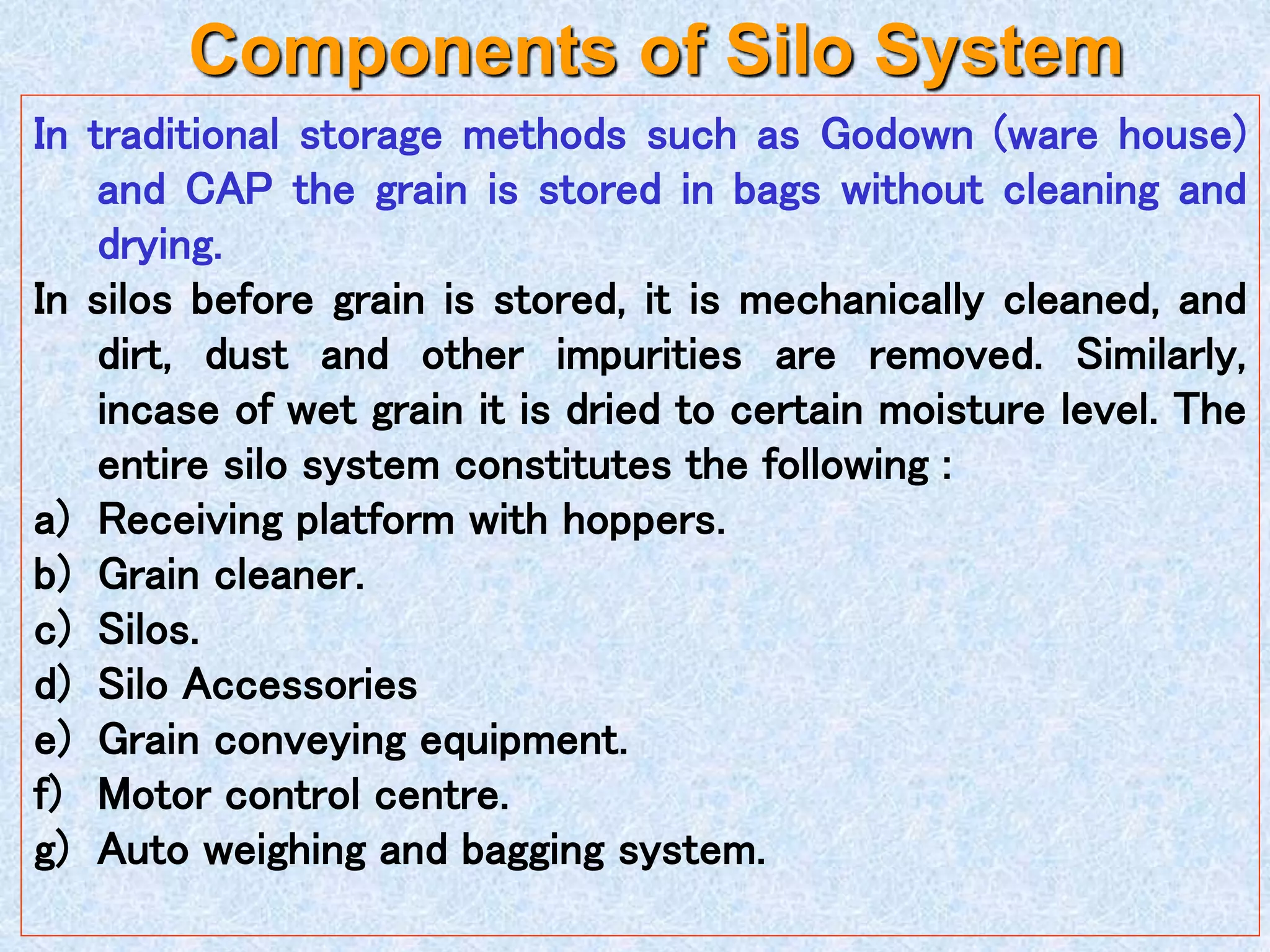 Bulk storage of food grains in production catchments | PPT