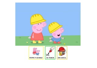 Sr. Bull ( Peppa Pig ) construye una casa. Cuento con pictogramas ...