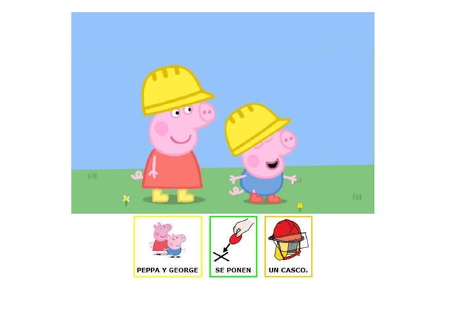 Sr. Bull ( Peppa Pig ) construye una casa. Cuento con pictogramas ...