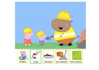 Sr. Bull ( Peppa Pig ) construye una casa. Cuento con pictogramas ...