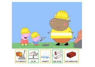 Sr. Bull ( Peppa Pig ) construye una casa. Cuento con pictogramas ...