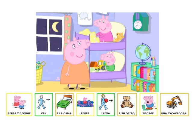 Sr. Bull ( Peppa Pig ) construye una casa. Cuento con pictogramas ...