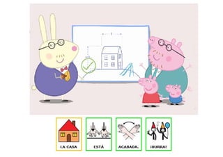 Sr. Bull ( Peppa Pig ) construye una casa. Cuento con pictogramas ...