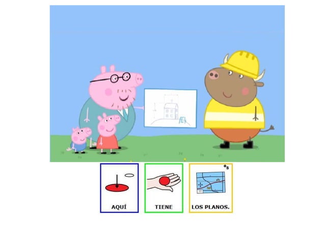Sr. Bull ( Peppa Pig ) construye una casa. Cuento con pictogramas ...