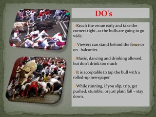 Bull running fiesta of pamplona | PPT