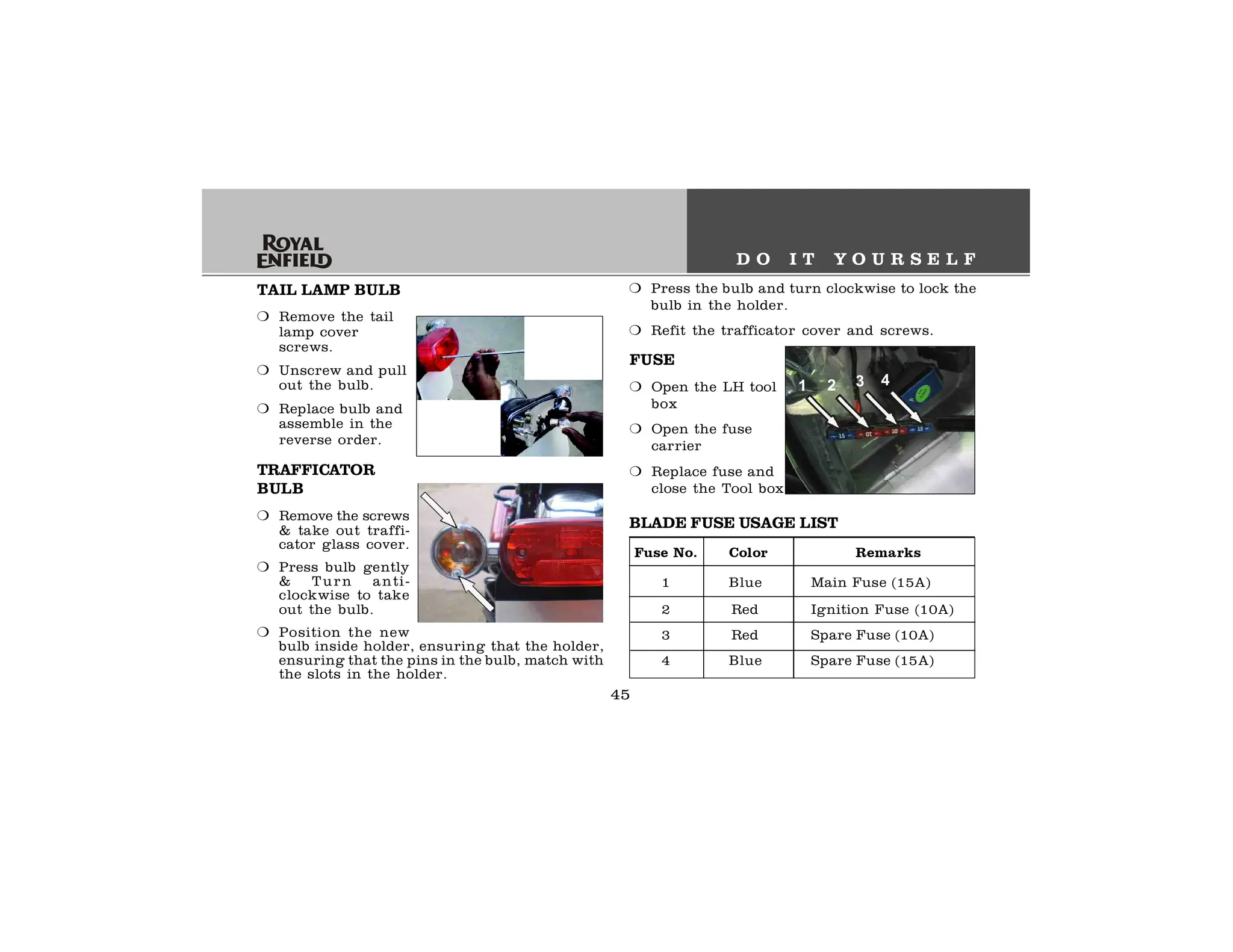 ROYAL ENFIELD OWNER MANUAL Bullet 350 Twinspark | PDF