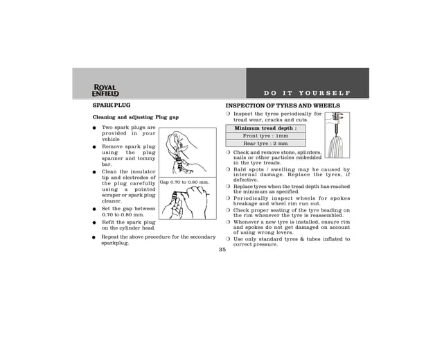 ROYAL ENFIELD OWNER MANUAL Bullet 350 Twinspark | PDF | Auto Type ...