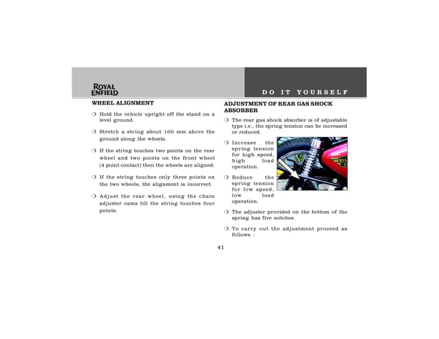 ROYAL ENFIELD OWNER MANUAL Bullet 350 Twinspark | PDF | Auto Type ...