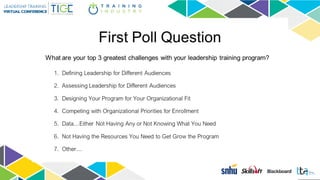 Bullet and blame proofing your leadership training program | PPT