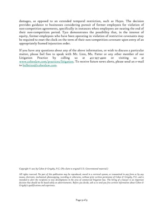 Litigation Bulletin - Restarting the Clock | PDF