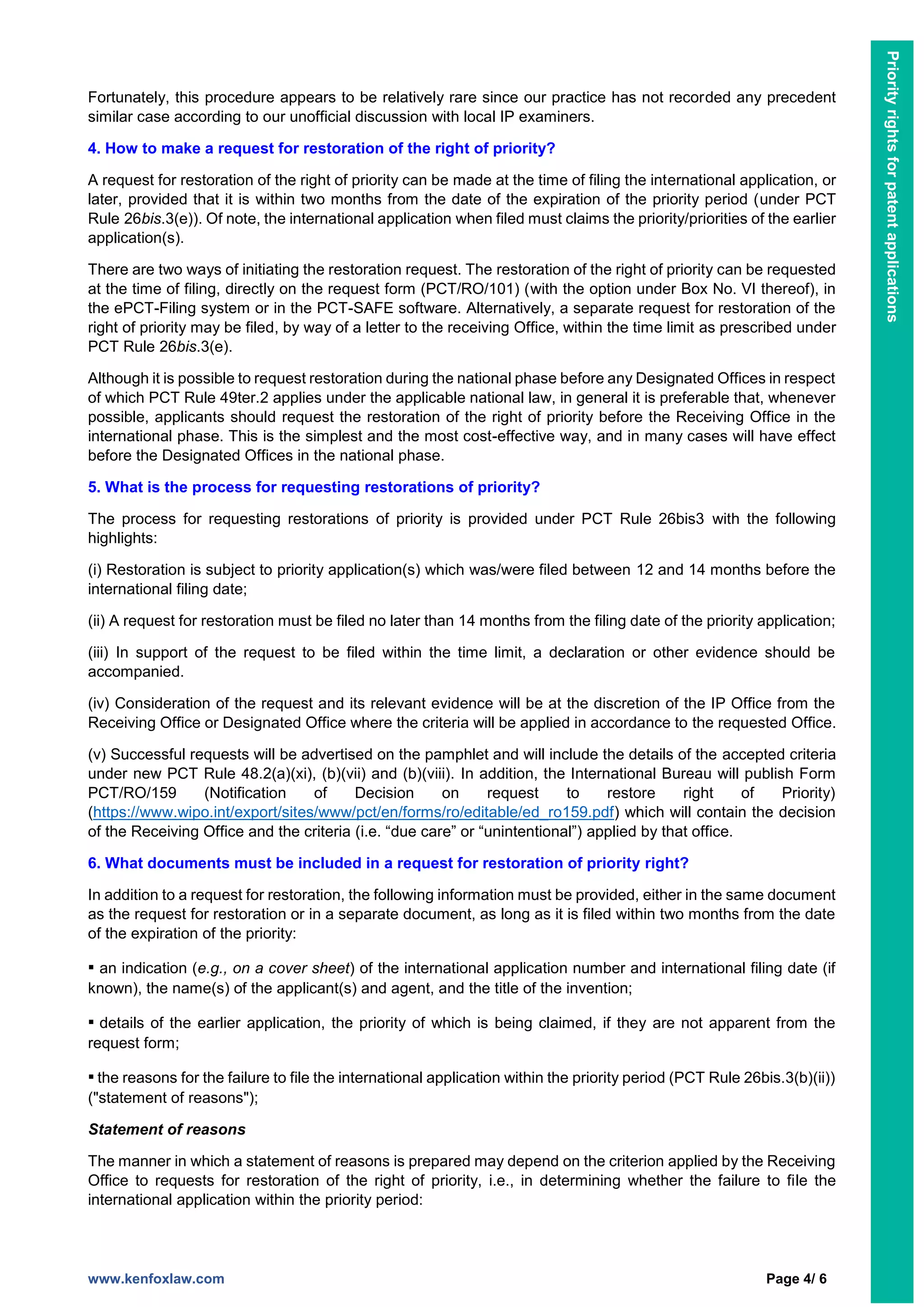 Restoration of priority rights for patent applications in Vietnam ...