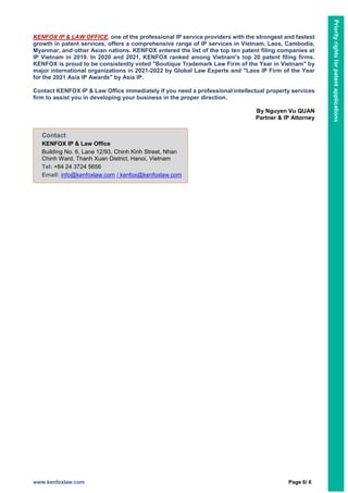 Restoration of priority rights for patent applications in Vietnam – What you need to know | PDF