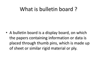 Bulletin board | PPTX
