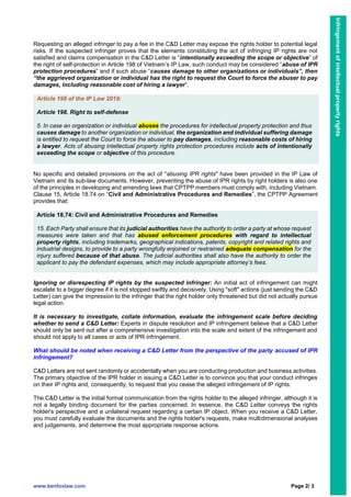 Cease and Desist Letter in IPR Dispute and Infringement handling in ...