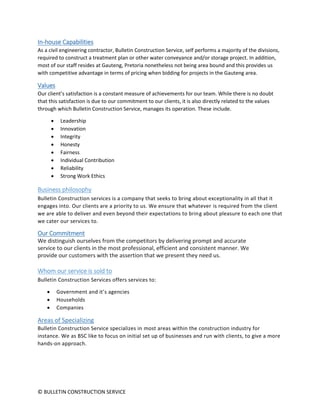 Bulletin construction secvice business profile 24.06.2016 word | PDF