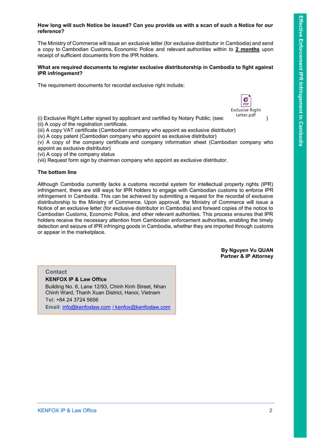 How to Effectively Enforce IPR Infringement in Cambodia.pdf