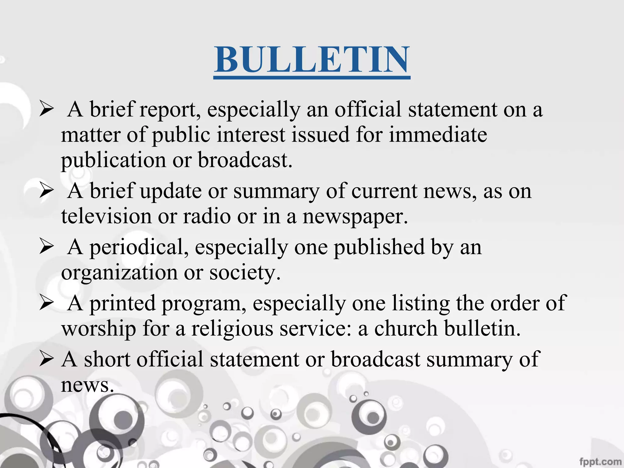 Bulletin Board | PPTX