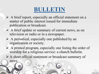 Bulletin Board | PPTX