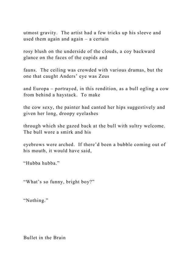 Bullet in the Brain Tobias Wolff 1 4 Bullet in .docx