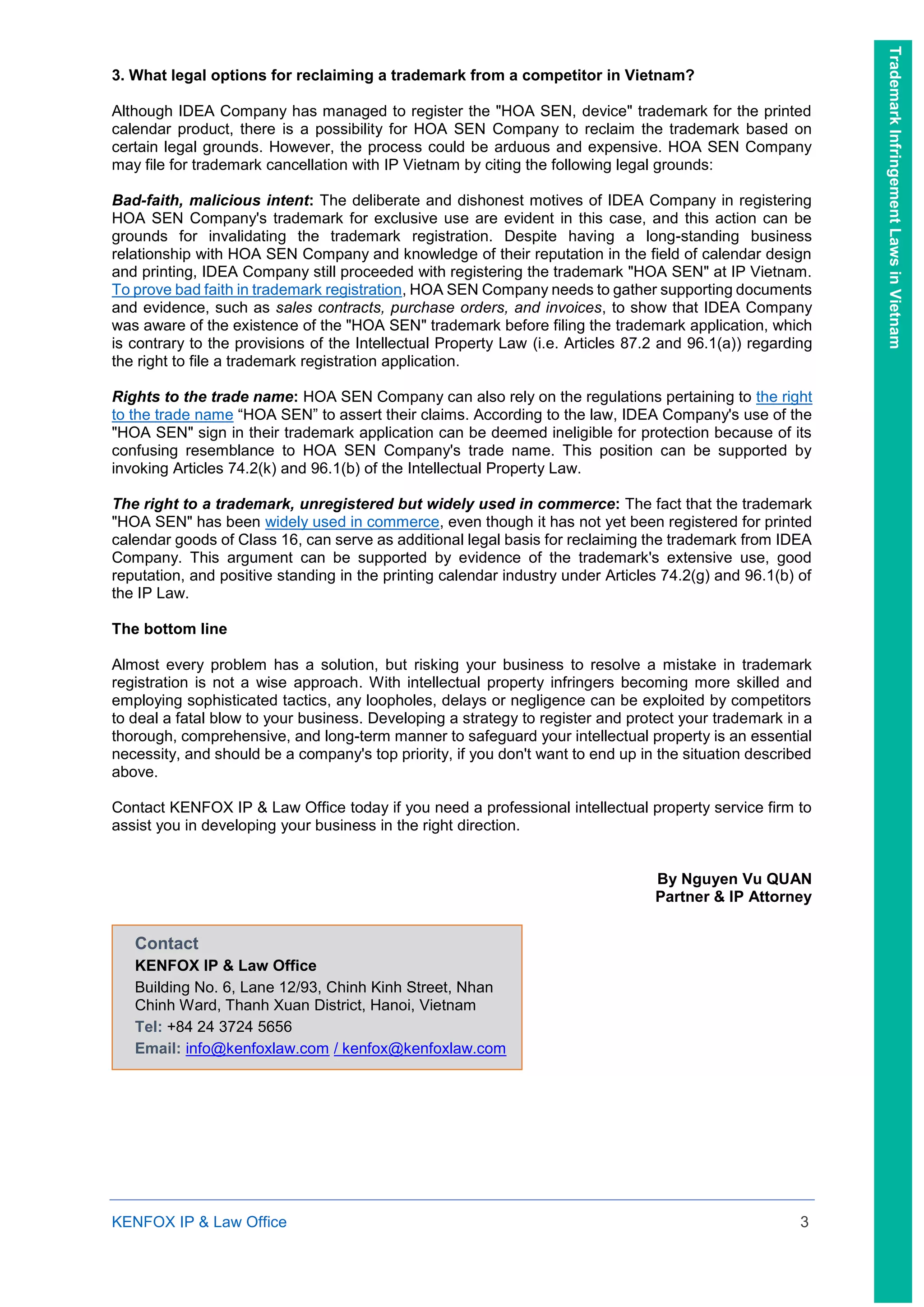 Understanding Trademark Infringement Laws in Vietnam - Roadblocks ...