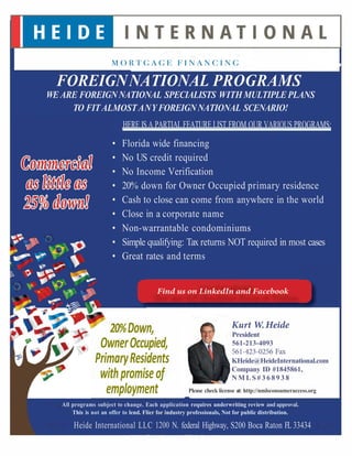Foreign National Mortgage programs | PDF