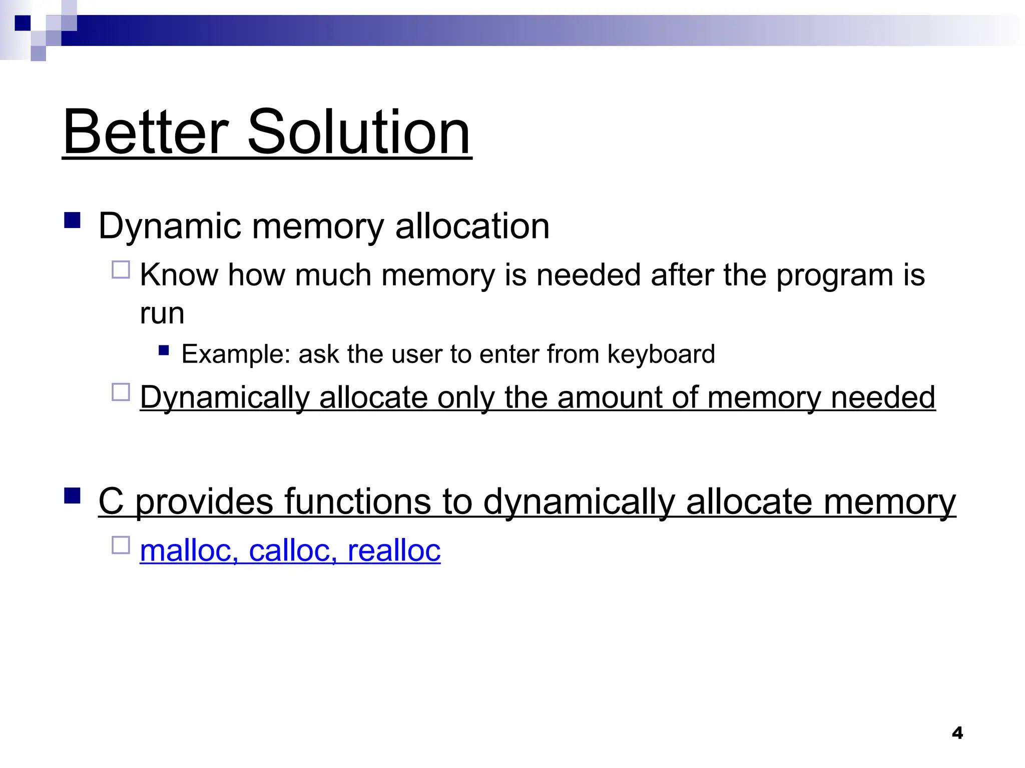 Bullet pts Dyn Mem Alloc.pptghftfhtfytftyft | PPT