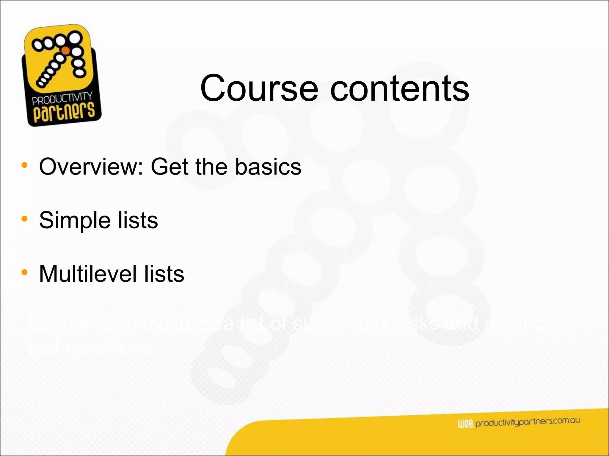 Bullets numbering lists_without_questions | PPT | Desktop Publishing | Computer Software and ...