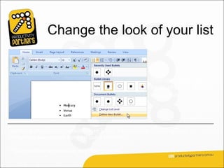 Bullets numbering lists_without_questions | PPT | Desktop Publishing ...