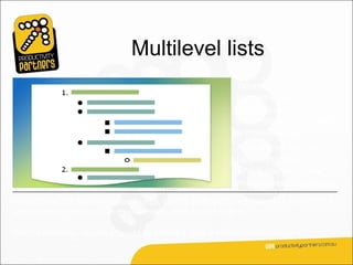 Bullets numbering lists_without_questions | PPT | Desktop Publishing ...