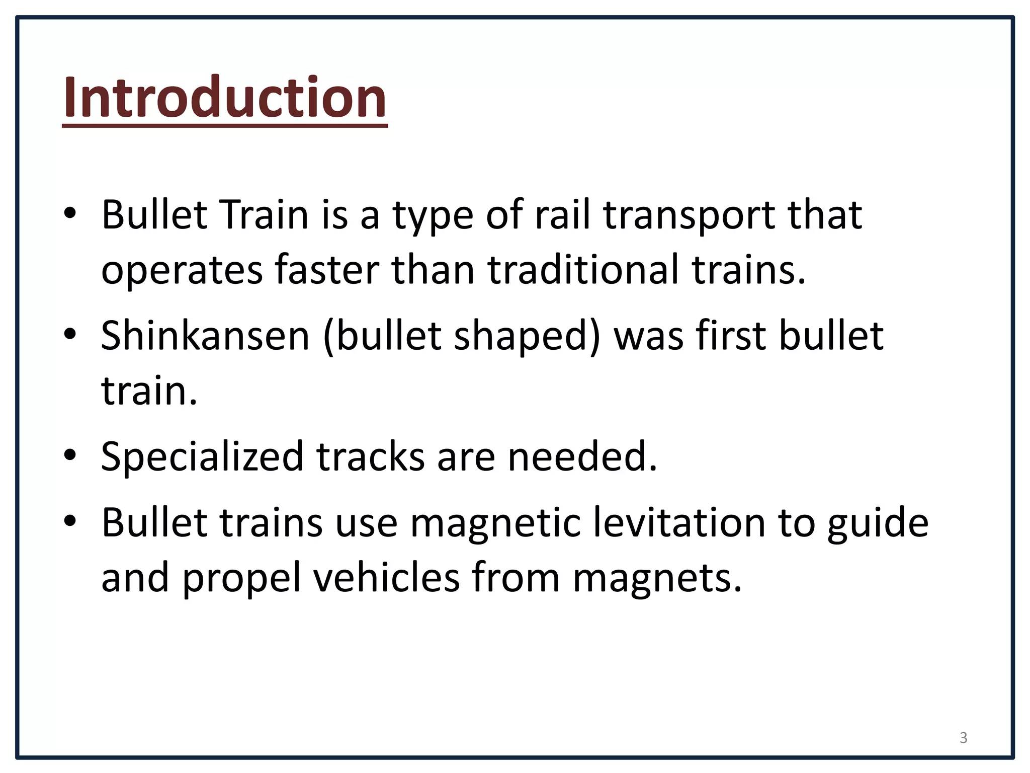 Bullet Train | PPT | Free Download