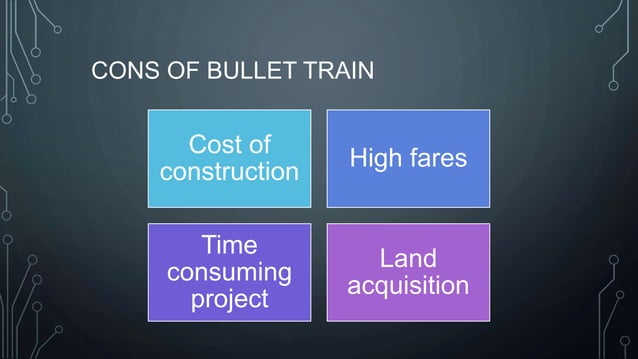 Bullet train boon or bane | PPT