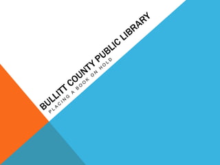 Bullitt county public library | PPTX