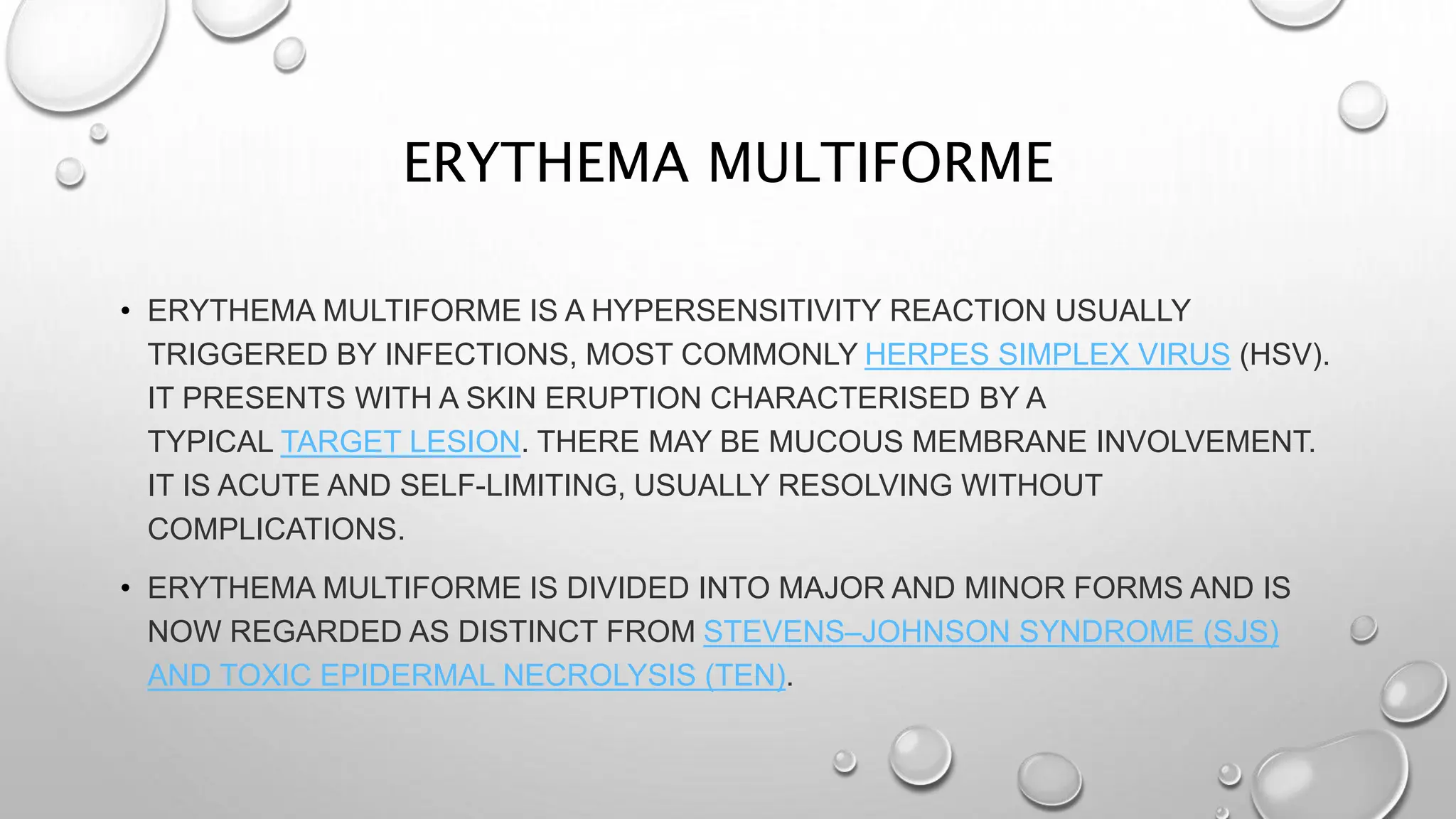 Bullous dermatoses and erythema multiformis | PPT