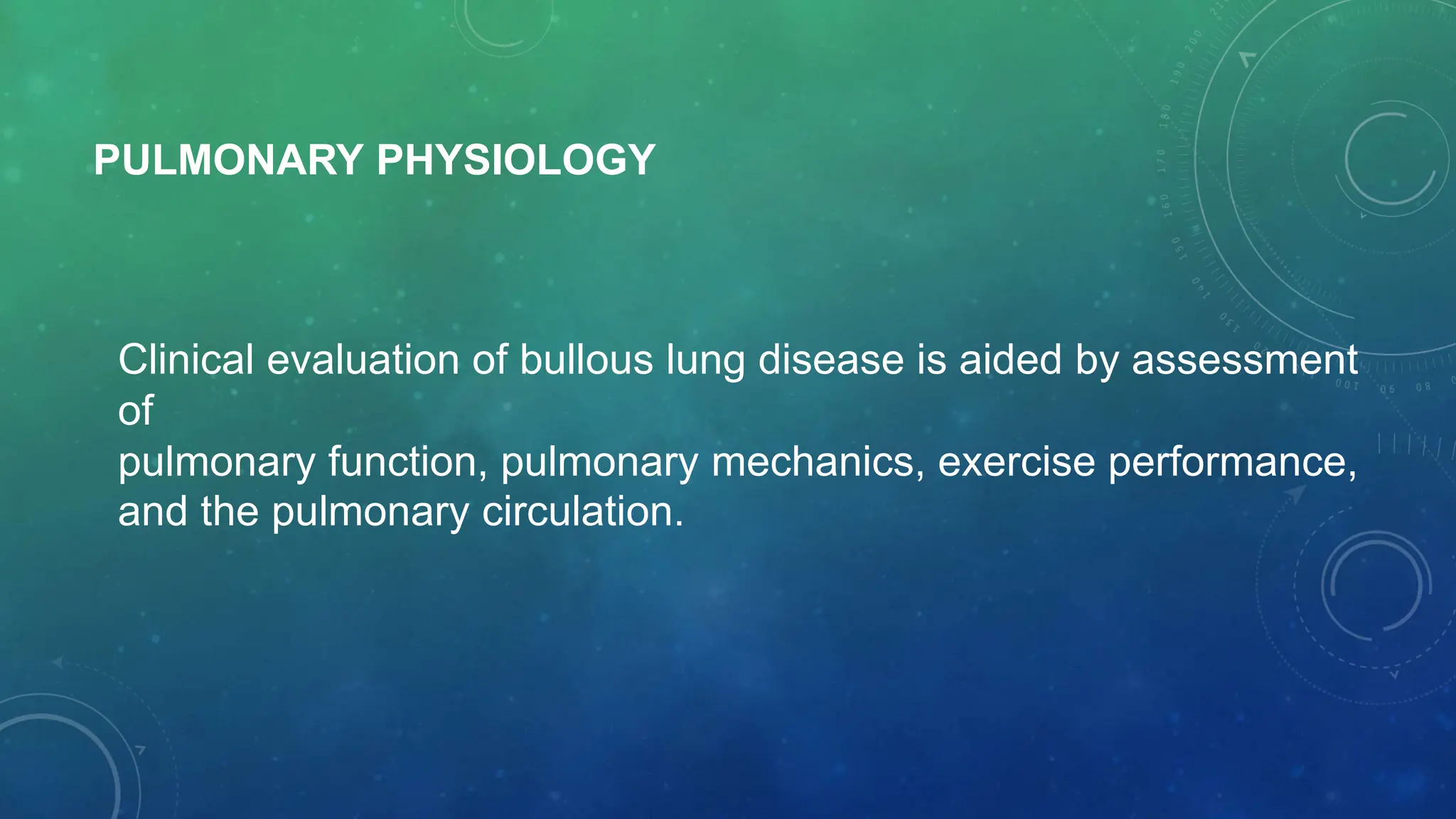 BULLOUS DISEASENOF THE LUNG.pptx high yield topic | PPTX
