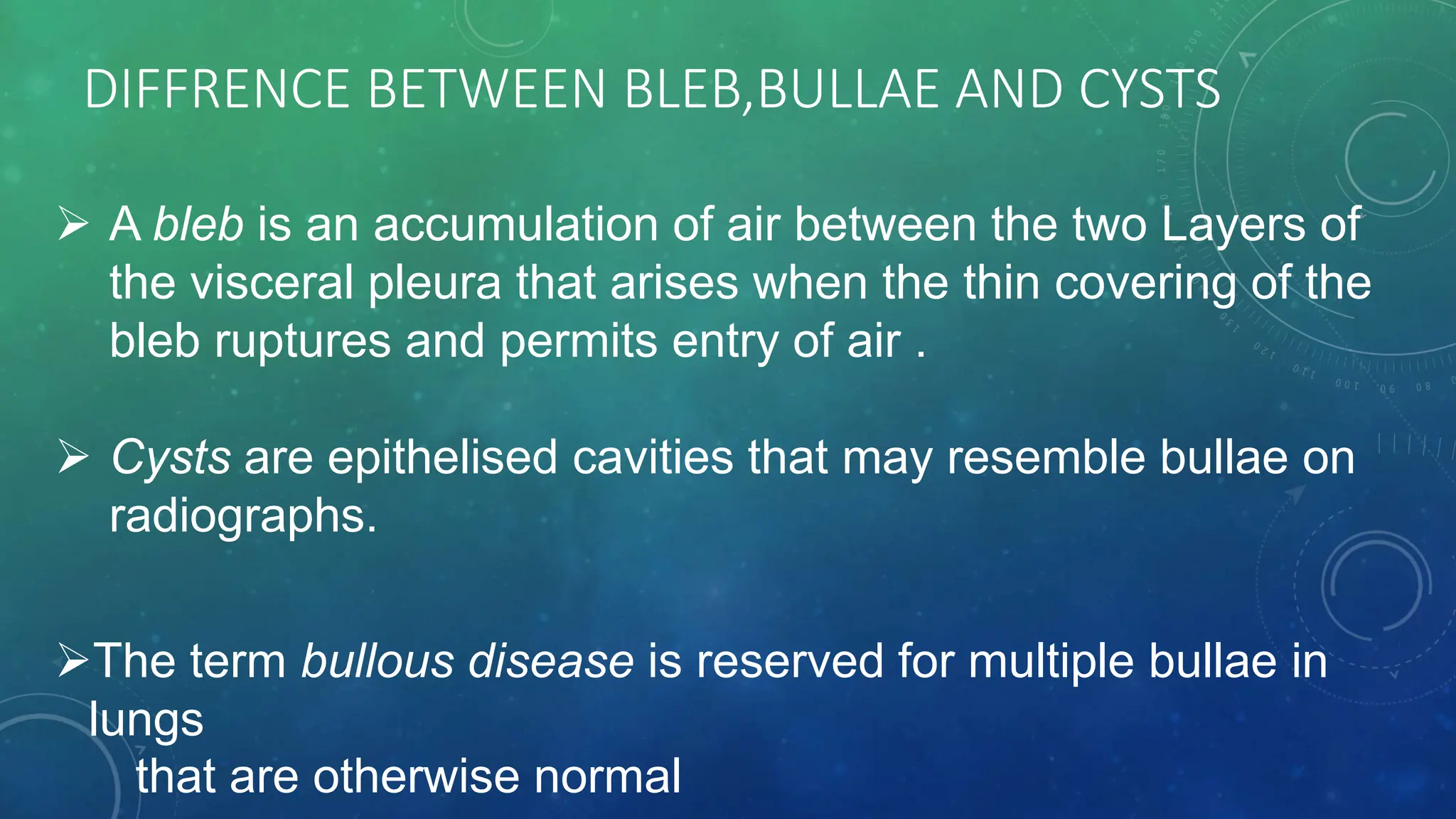 BULLOUS DISEASENOF THE LUNG.pptx high yield topic | PPTX