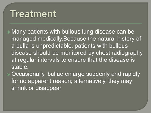 Bullous disease of lung.pptx | Lung and Respiratory Health | Diseases ...