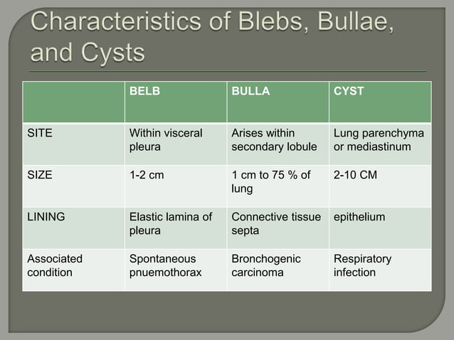 Bullous disease of lung.pptx | Lung and Respiratory Health | Diseases ...