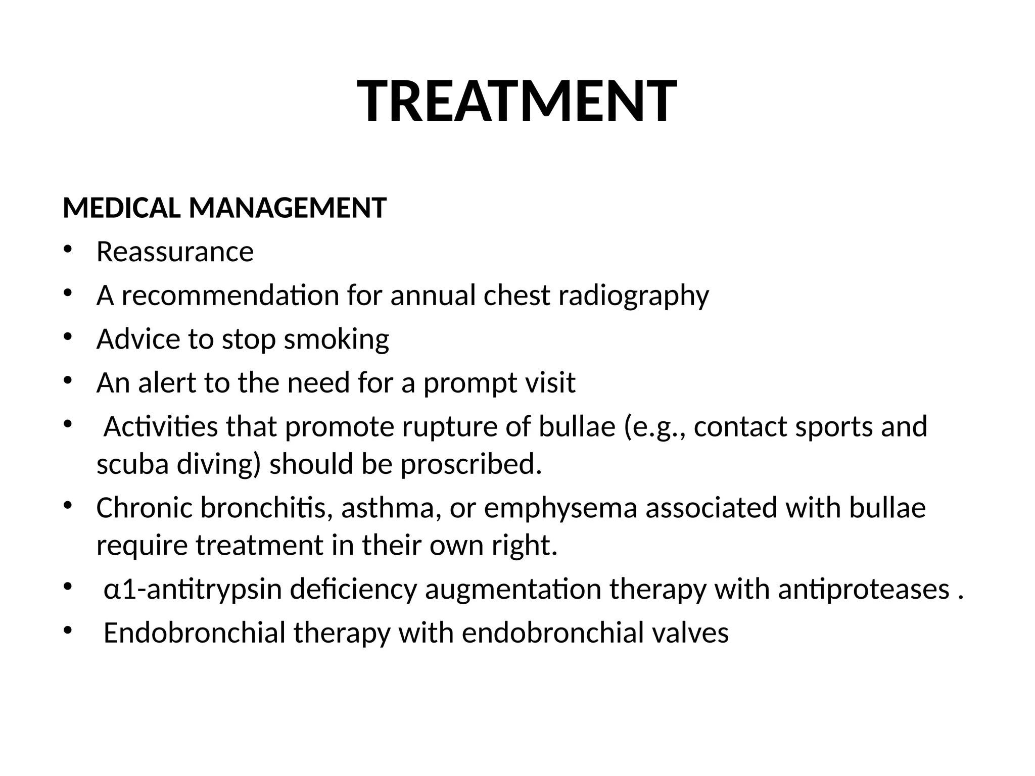 Bullous Disease of the Lung pulmonary medicine | PPTX