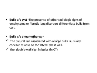 Bullous Disease of the Lung pulmonary medicine | PPTX