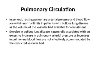 Bullous Disease of the Lung pulmonary medicine | PPTX