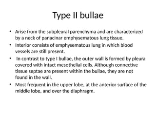 Bullous Disease of the Lung pulmonary medicine | PPTX