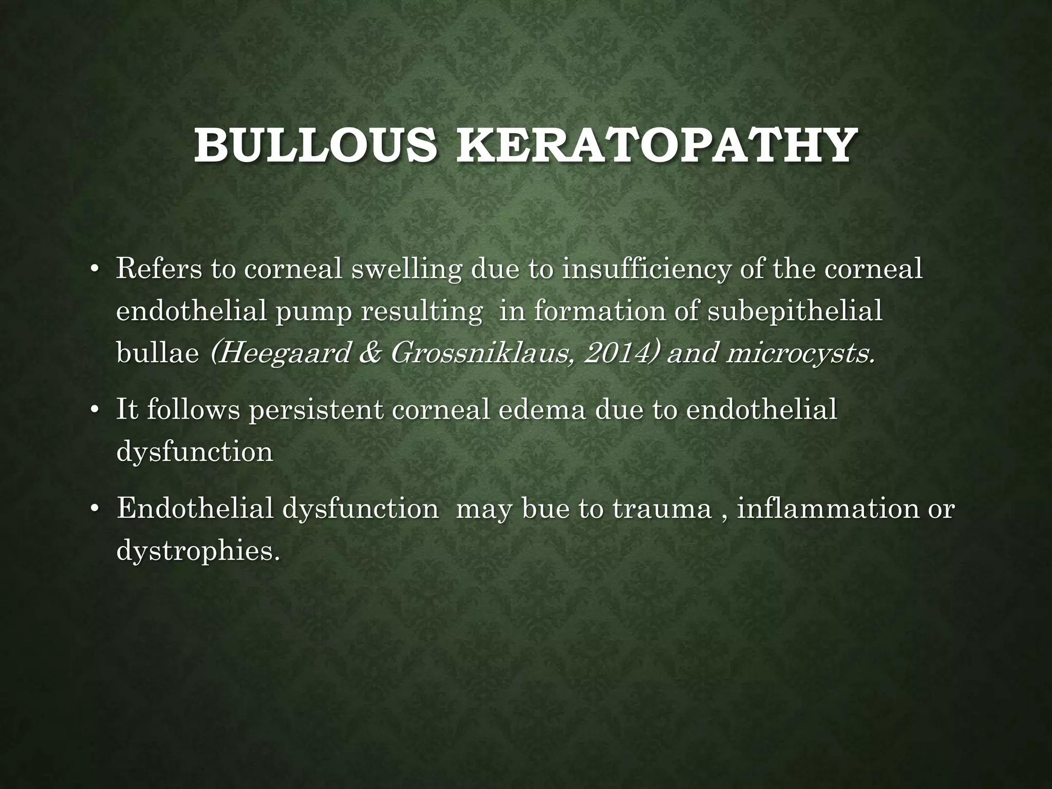 Bullous keratopathy | PPTX