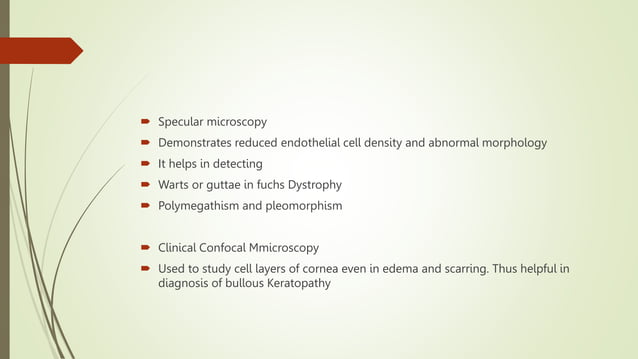 Bullous Keratopathy 1.pptx | Eye and Vision Conditions | Diseases and ...