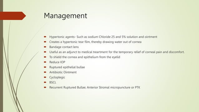 Bullous Keratopathy 1.pptx | Eye and Vision Conditions | Diseases and ...