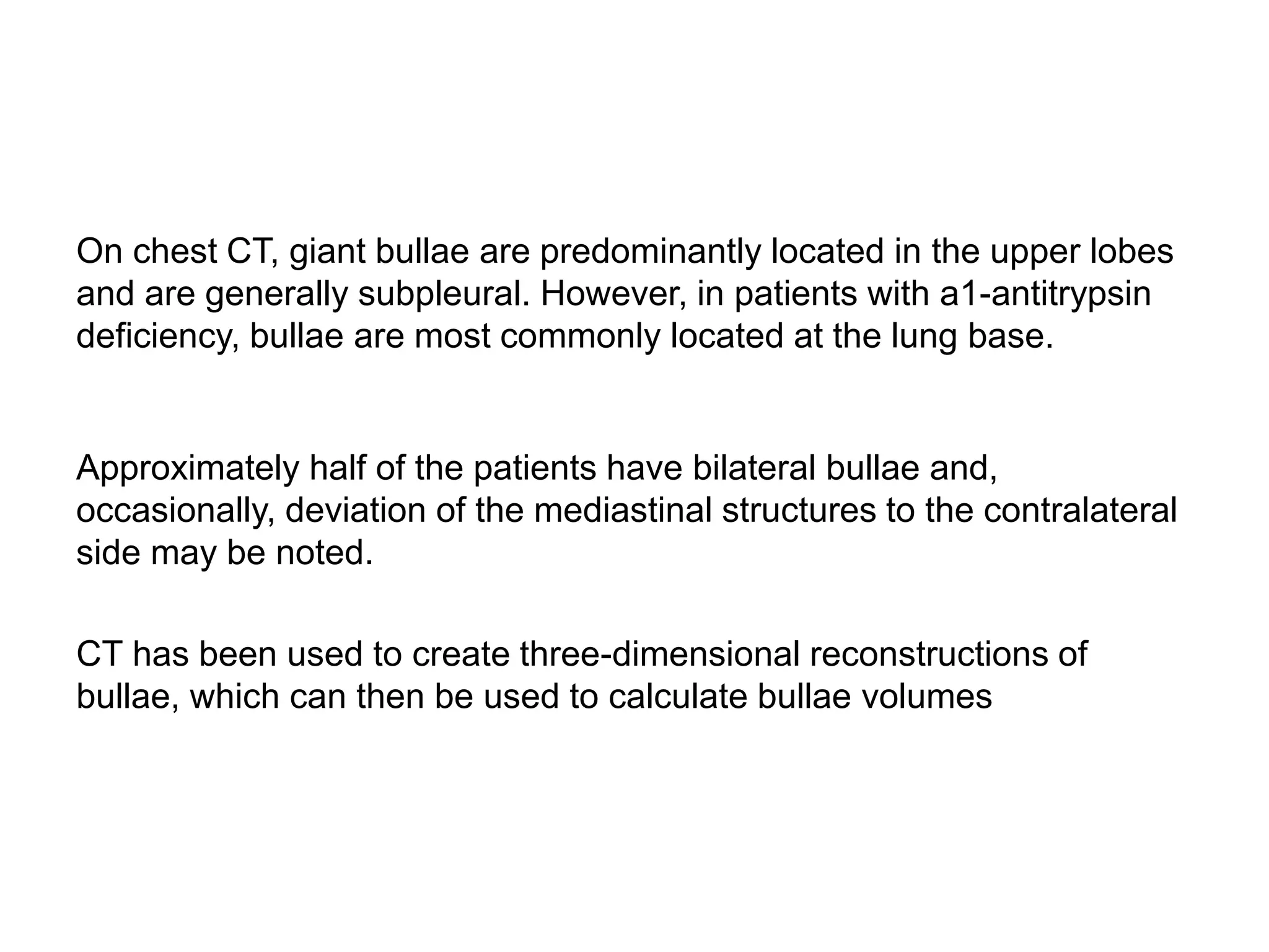 Approach to Bullous lung disease | PPT