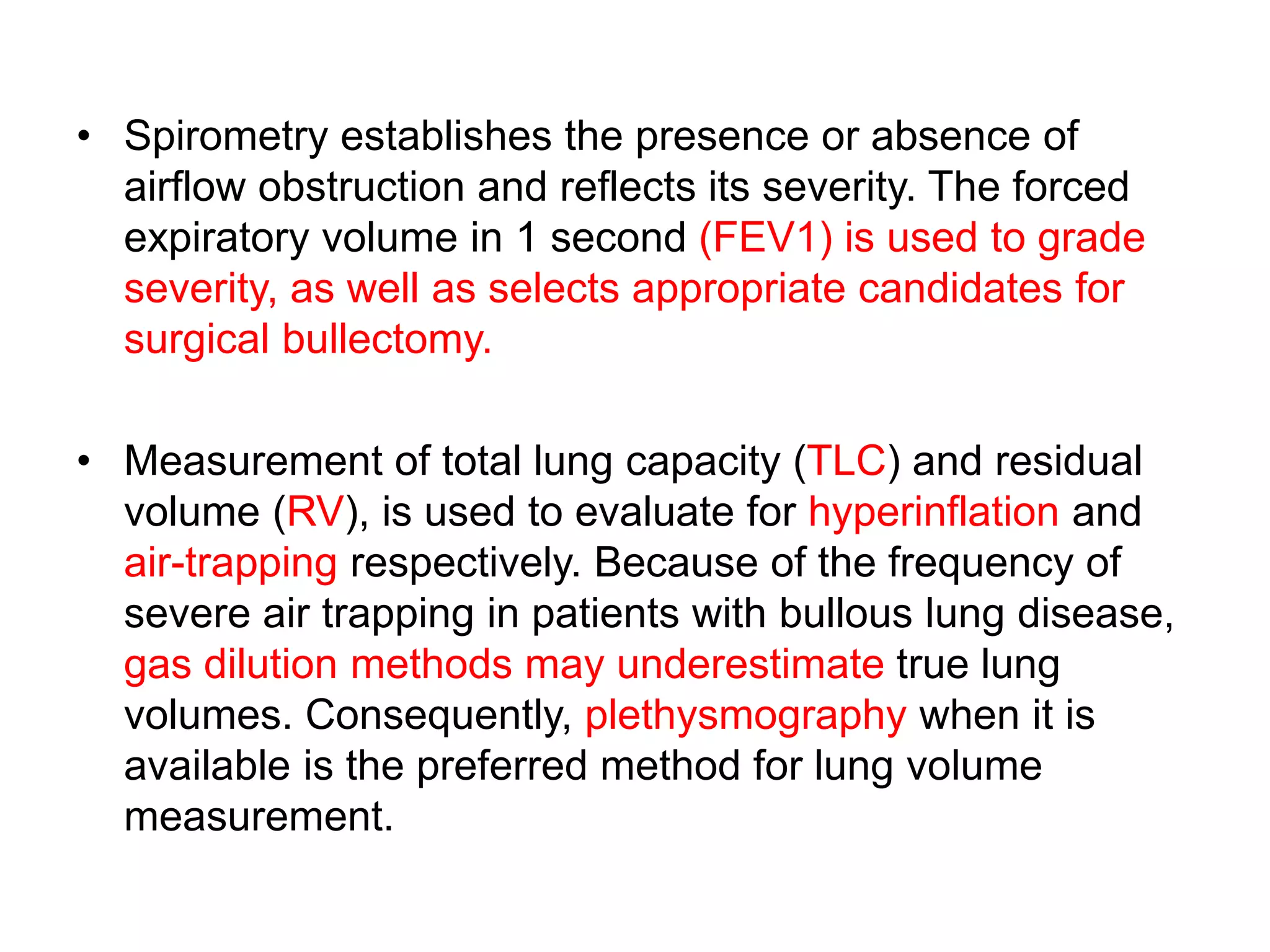 Approach to Bullous lung disease | PPT